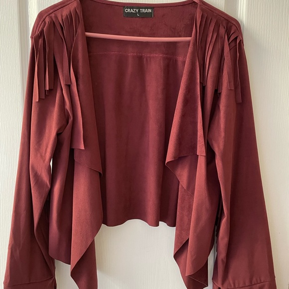 Crazy Train | Jackets & Coats | Rustmaroon Fringe Jacket | Poshmark
